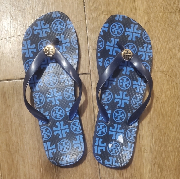 Tory Burch | Shoes | Tory Burch Eva Blue Pvc Flipflops | Poshmark